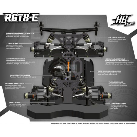 HB Racing RGT8-E 1/8th electric GT kit